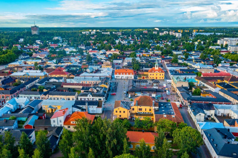 Panorama of Finnish Town Rauma Stock Photo - Image of tourism, urban ...