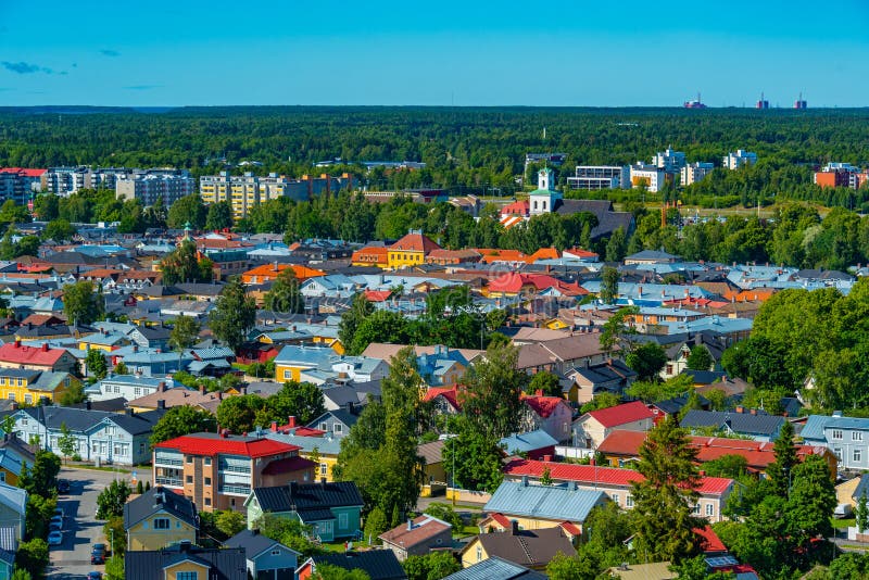 Panorama of Finnish Town Rauma Stock Image - Image of panorama ...