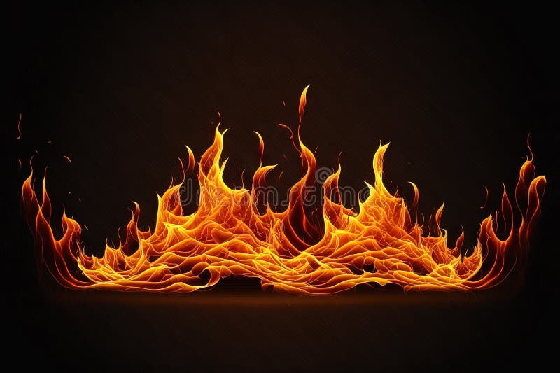 Panorama Fire on Black. Banner Background Fire Explode Stock ...