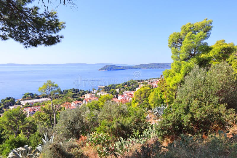 Panorama from Forest Park Marjan in Split, Croatia Stock Photo - Image ...