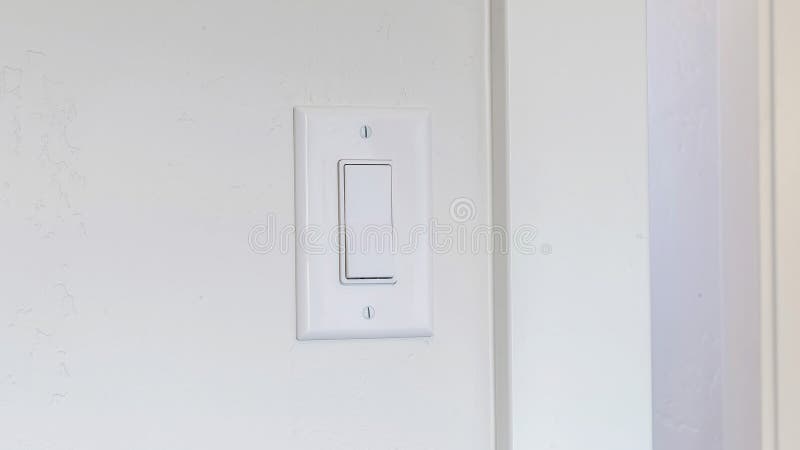 Panorama Frame Indoor Electrical Light Switch of Home Mounted on White ...