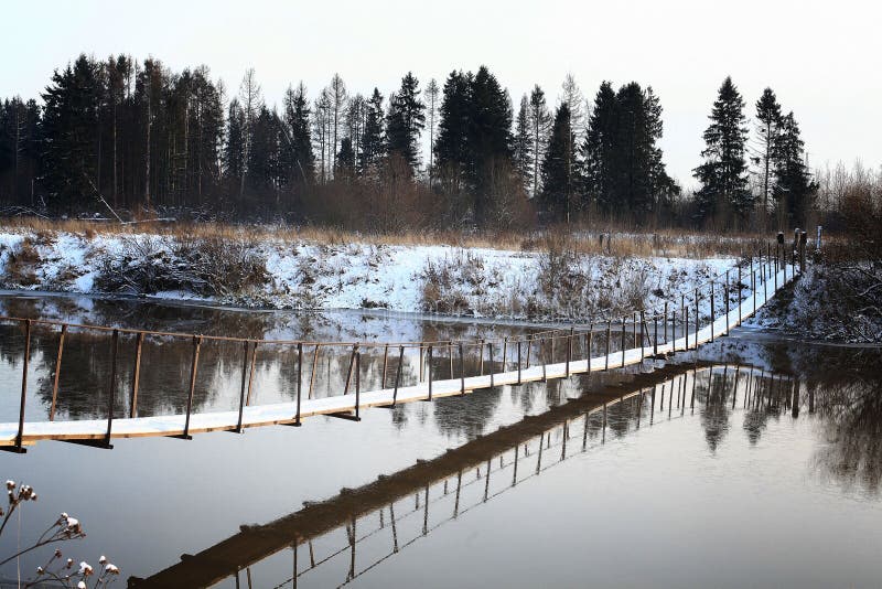 Panorama freezing river stock image. Image of landscape - 45556255