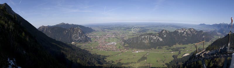 Panorama from German Alps stock photo. Image of mountain - 7291514