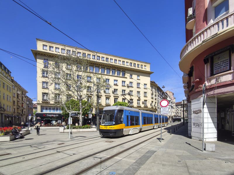 Panorama of Giuseppe Garibaldi Square in City of Sofia Editorial Image ...
