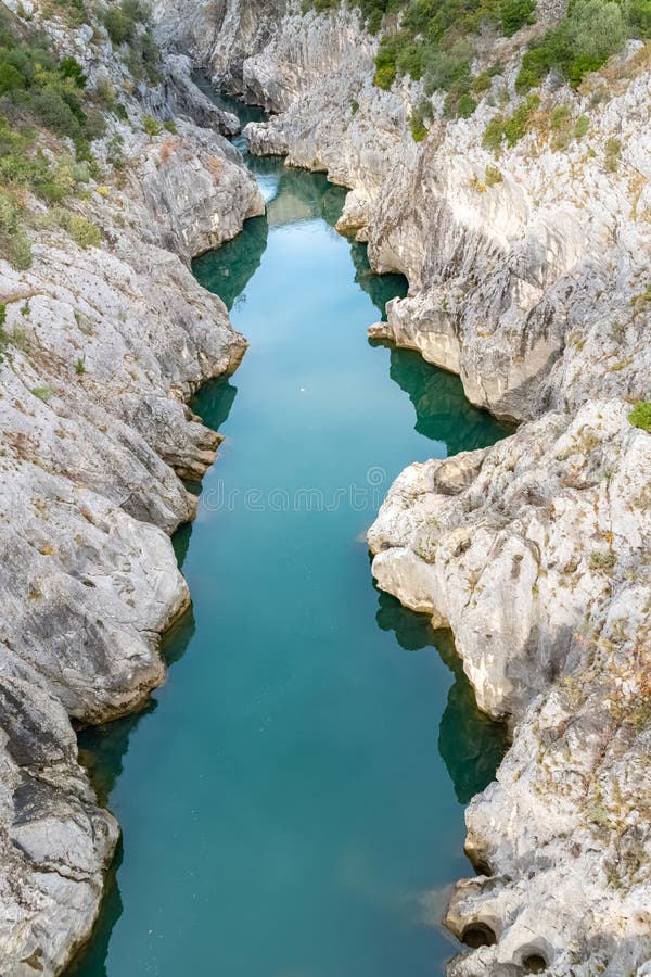 Panorama of the Gorges De L`Herault Stock Photo - Image of holidays ...