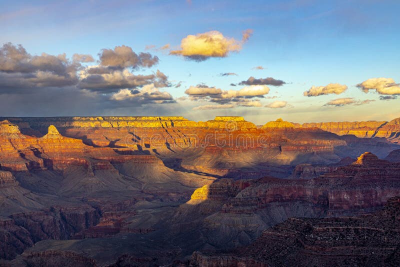 Panorama of Grand Canyon at South Rim Stock Image - Image of nature ...