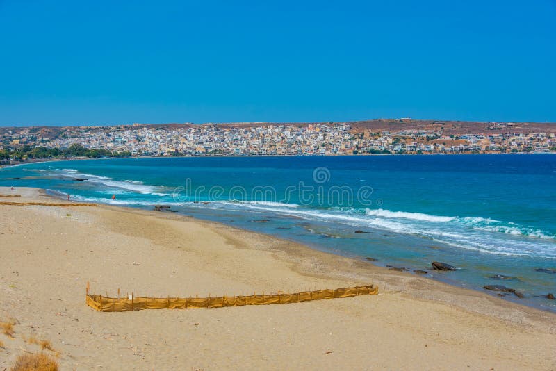 Panorama of Greek Town Sitia Stock Image - Image of cretan, crete ...
