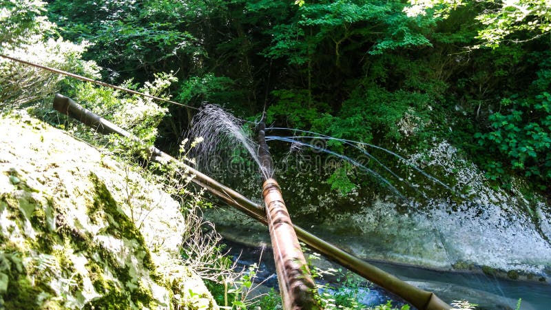 Panorama of Green Canyon of Machara River Abkhazia Stock Image - Image ...