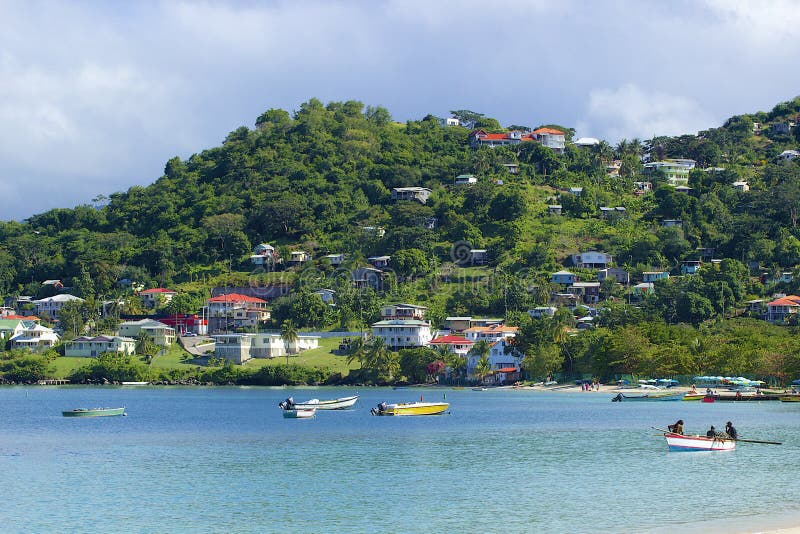 Panorama of Grenada, Caribbean Editorial Stock Image - Image of clear ...