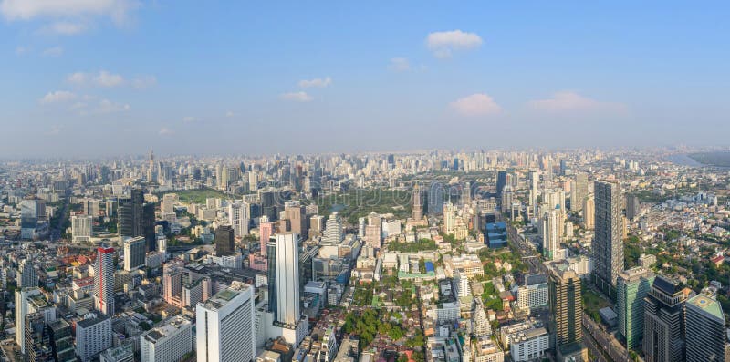 Panorama High View of High Building in the City Stock Photo - Image of ...