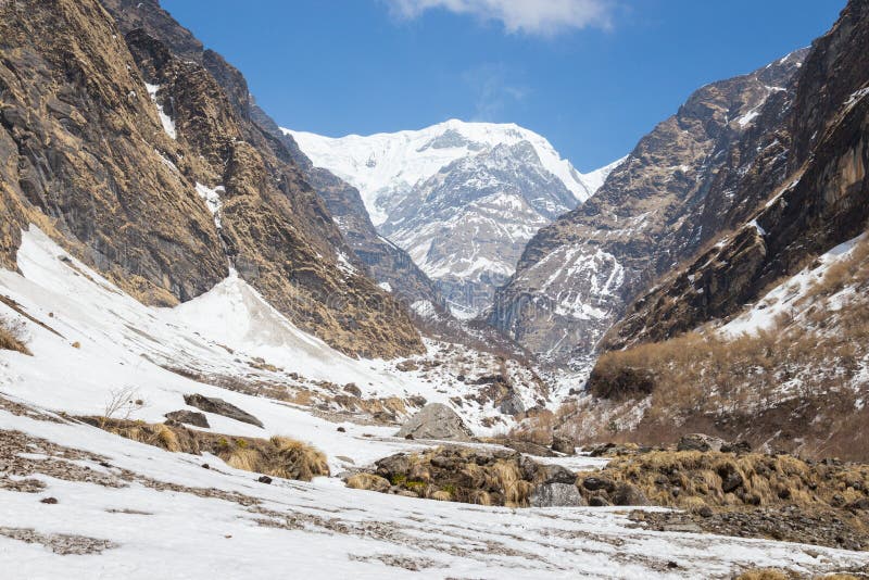 Panorama of the Himalayas in Nepal Spring Stock Photo - Image of peak ...