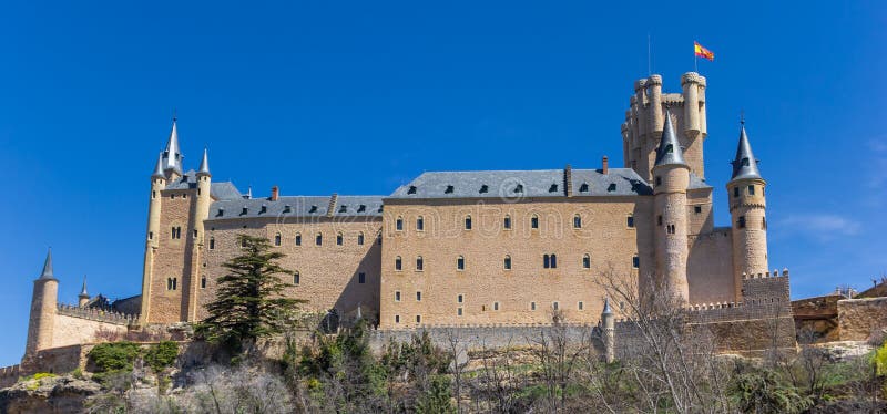 Panorama of the Historic Castle of Segovia Stock Photo - Image of city ...