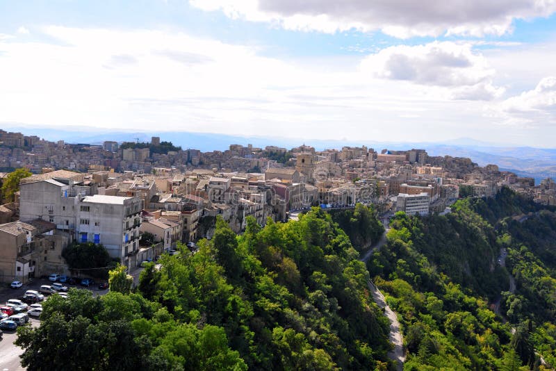 Enna Sicily Italy stock image. Image of enna, architecture - 263449119