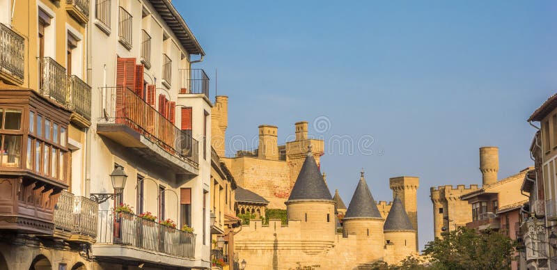 Panorama of the Historical Center of Olite Stock Photo - Image of ...