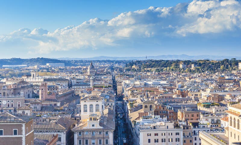 Panorama of the Historical Part of Rome Stock Image - Image of europe ...