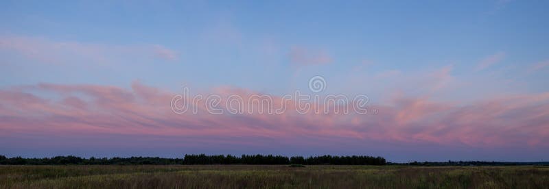 Panorama, the Horizon Line between Heaven and Earth Stock Photo - Image ...