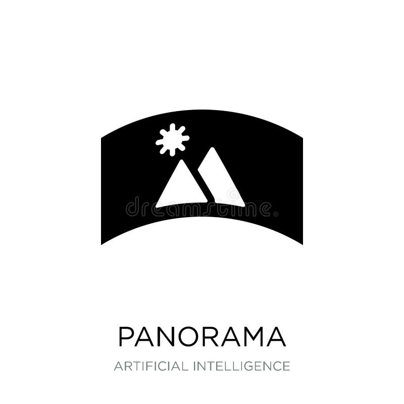 Panorama Icon in Trendy Design Style. Panorama Icon Isolated on White ...