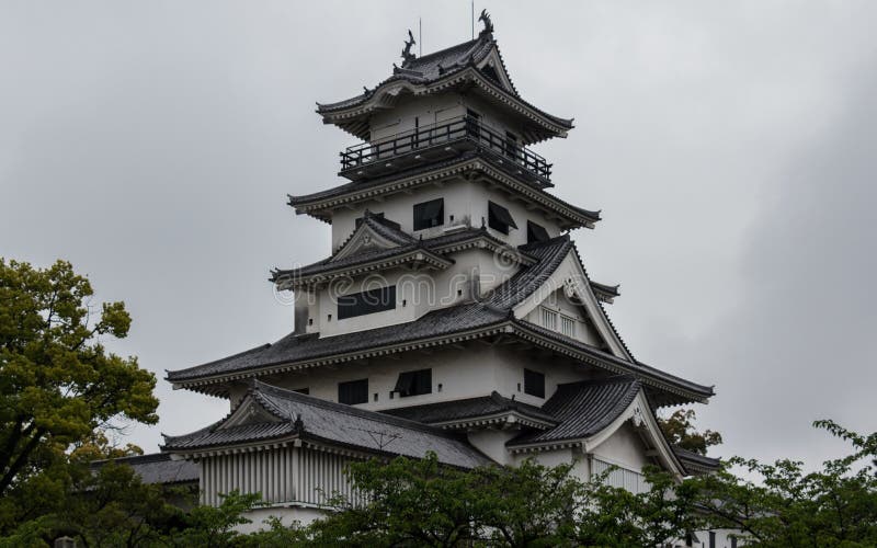 Panorama of Imabari Water Castle. Imabari, Ehime Prefecture, Japan ...