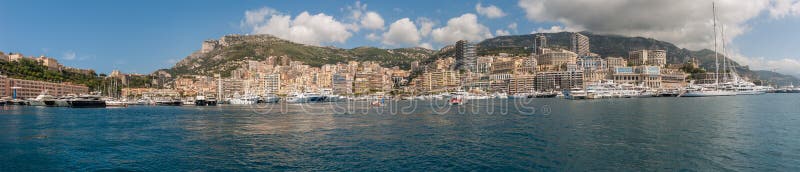 Panorama Image of Monaco Harbour.. Editorial Photography - Image of ...