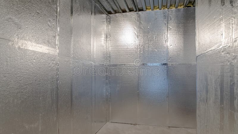 Panorama Interior of an Empty Home Cold Storage Unit Stock Image ...