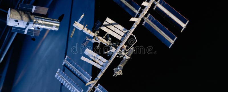 Panorama International Space Station Model Integrated Truss Structure ...