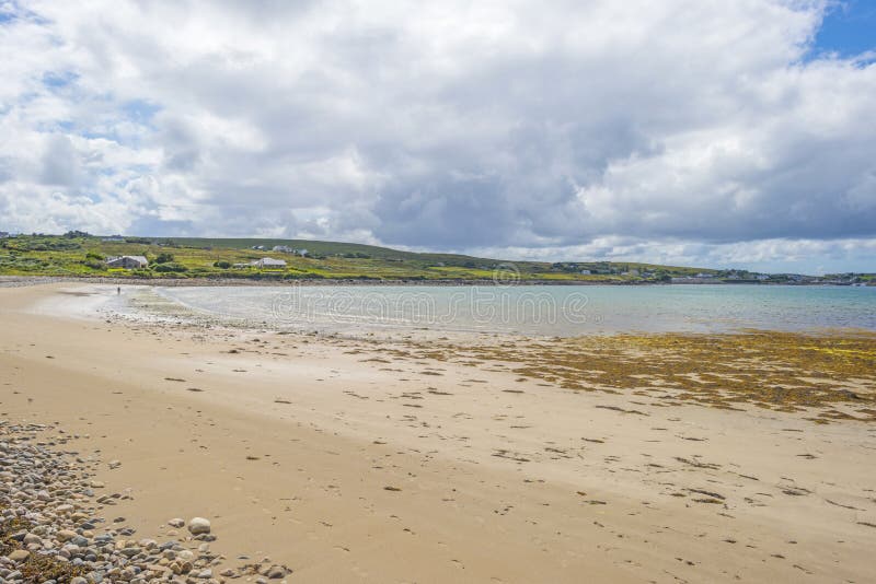 Panorama of an Irish Coast and Beach Along the Atlantic Ocean in Summer ...