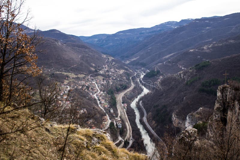 Panorama of the Iskar`s River Gorge Stock Photo - Image of beauty ...