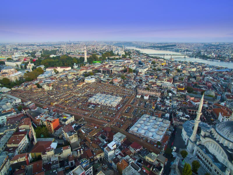 Panorama of Istanbul stock image. Image of asia, gulf - 64631603