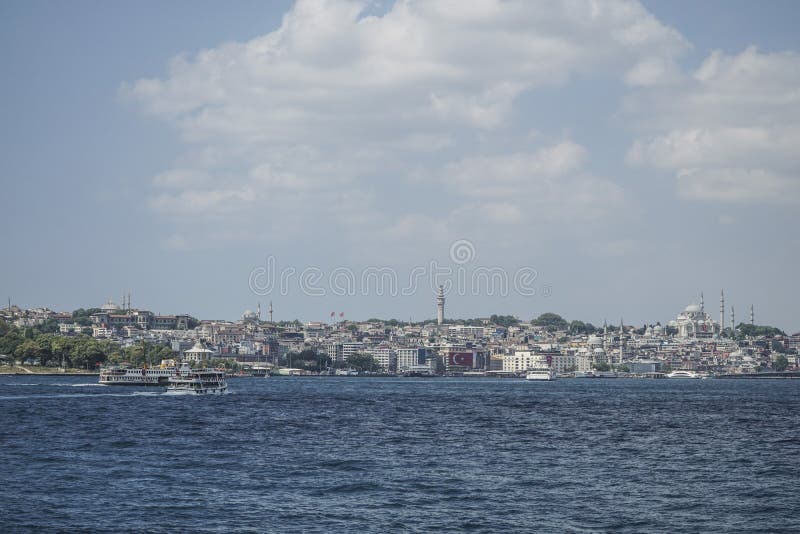 Panorama of Istanbul with Sea View in Turkey. Editorial Stock Photo ...
