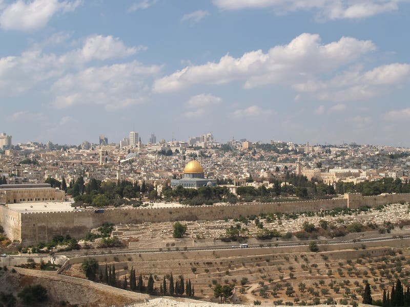 Panorama of Jerusalem, View of the Temple Mountain. Israel Stock Photo ...