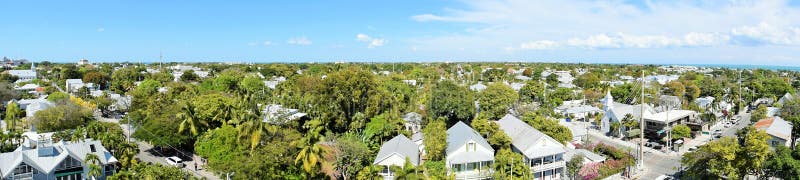 Panorama of Key West stock image. Image of house, boats - 52356807