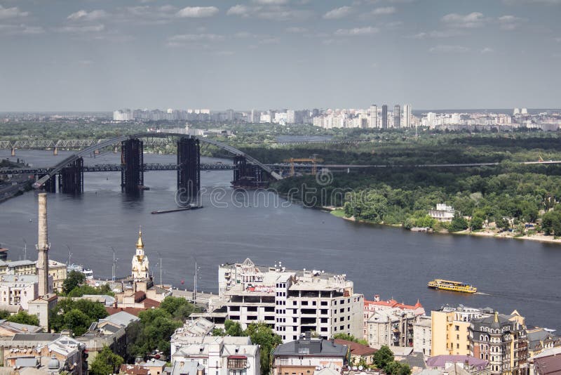 Panorama of Kiev stock image. Image of colors, clean - 140902885