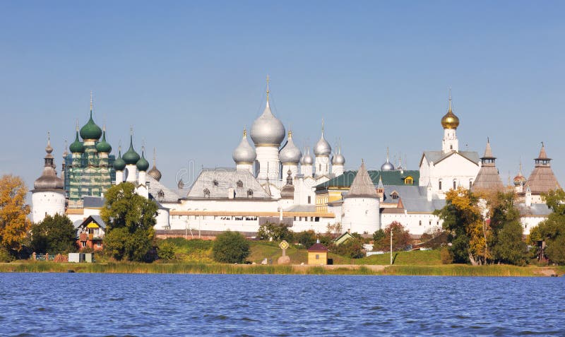 Panorama Kremlin of Rostov the Great, View from the Lake Nero Stock ...