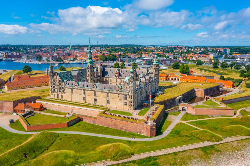 Panorama of the Kronborg Castle at Helsingor, Denmark Stock Photo - Image of helsingr, tower ...