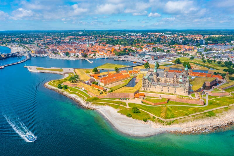 Panorama of the Kronborg Castle at Helsingor, Denmark Stock Photo - Image of helsingr, aerial ...