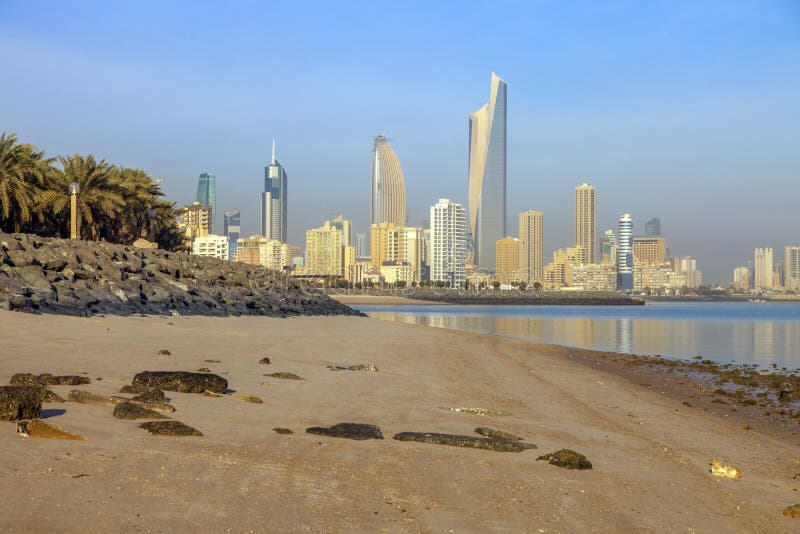 Beach in Kuwait City stock image. Image of sand, arabian - 144116729
