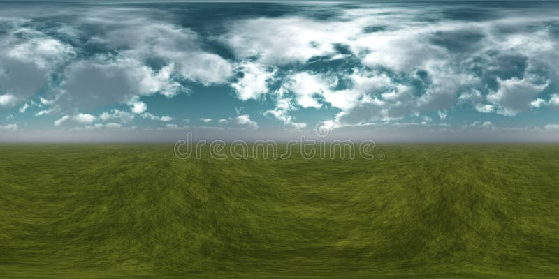Panorama of the Landscape. HDRI Stock Illustration - Illustration of ...