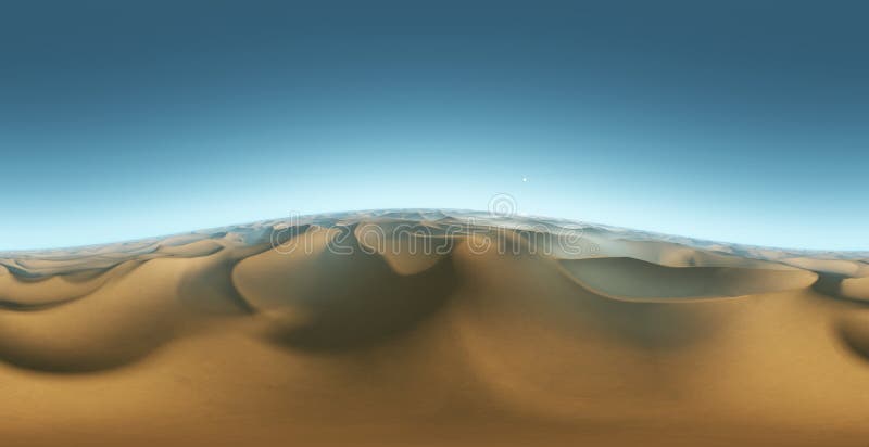 Panorama Landscape of Sand Dunes, Environment HDRI Map. Equirectangular ...