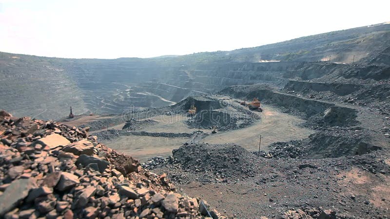 Panorama of a Large Coal Mine. Coal Mining in an Open Pit Panorama ...
