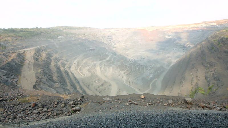 Panorama of a Large Coal Mine. Coal Mining in an Open Pit Panorama ...