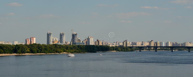 Panorama of the Left Bank of Kiev Editorial Photo - Image of estate ...