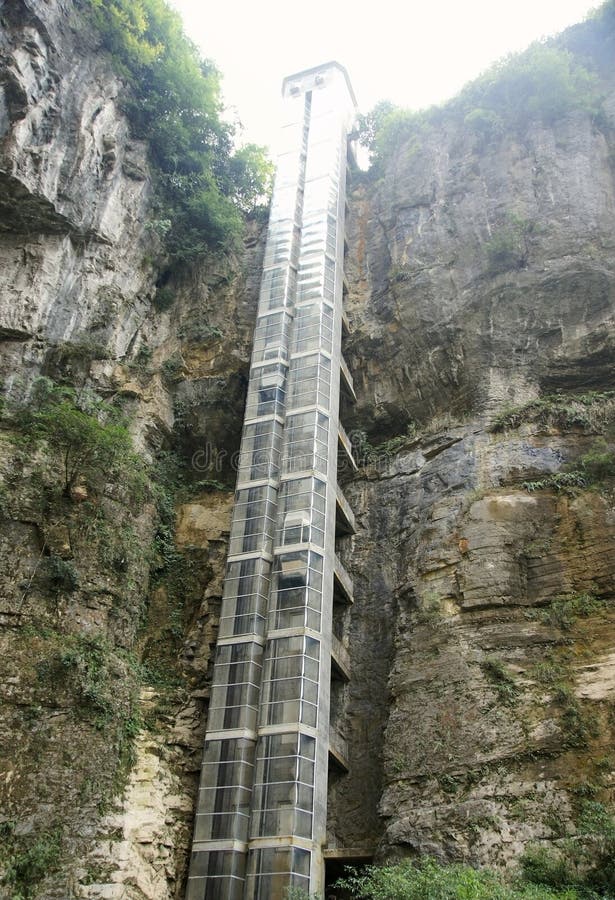 Panorama lift by the cliff stock photo. Image of engine - 15501784