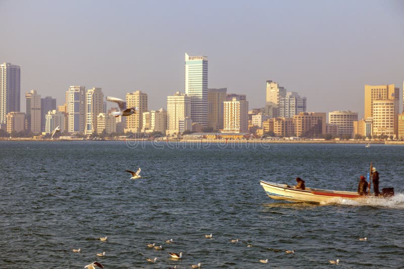 Panorama of Manama stock image. Image of asia, persian - 157553031