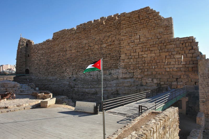 Panorama of Al -Karak Castle in Jordan Stock Image - Image of castle ...