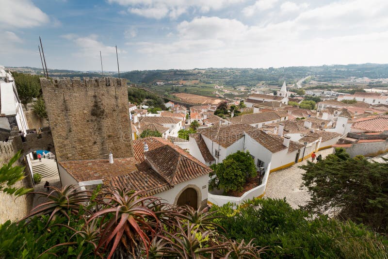 Obidos castle stock image. Image of village, europe - 105548255