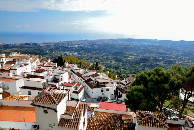 Panorama Mijas stock photo. Image of roof, charming, spain - 23073898