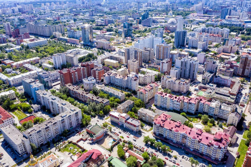 Panorama of the Modern City from Above Stock Photo - Image of ...