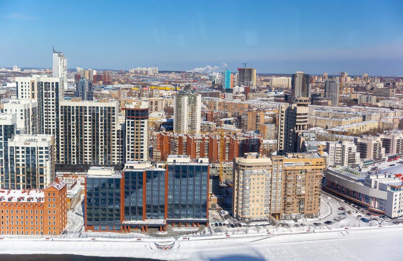 Panorama of Modern City from Above Stock Photo - Image of architecture ...