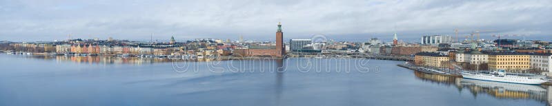 Panorama of Modern Stockholm on a March Day Editorial Photo - Image of ...