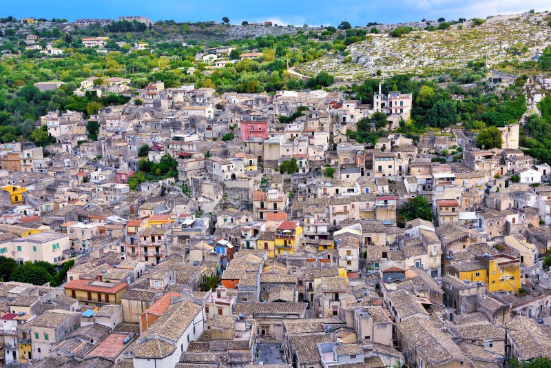 Modica Sicily Italy stock photo. Image of italian, town - 131780964